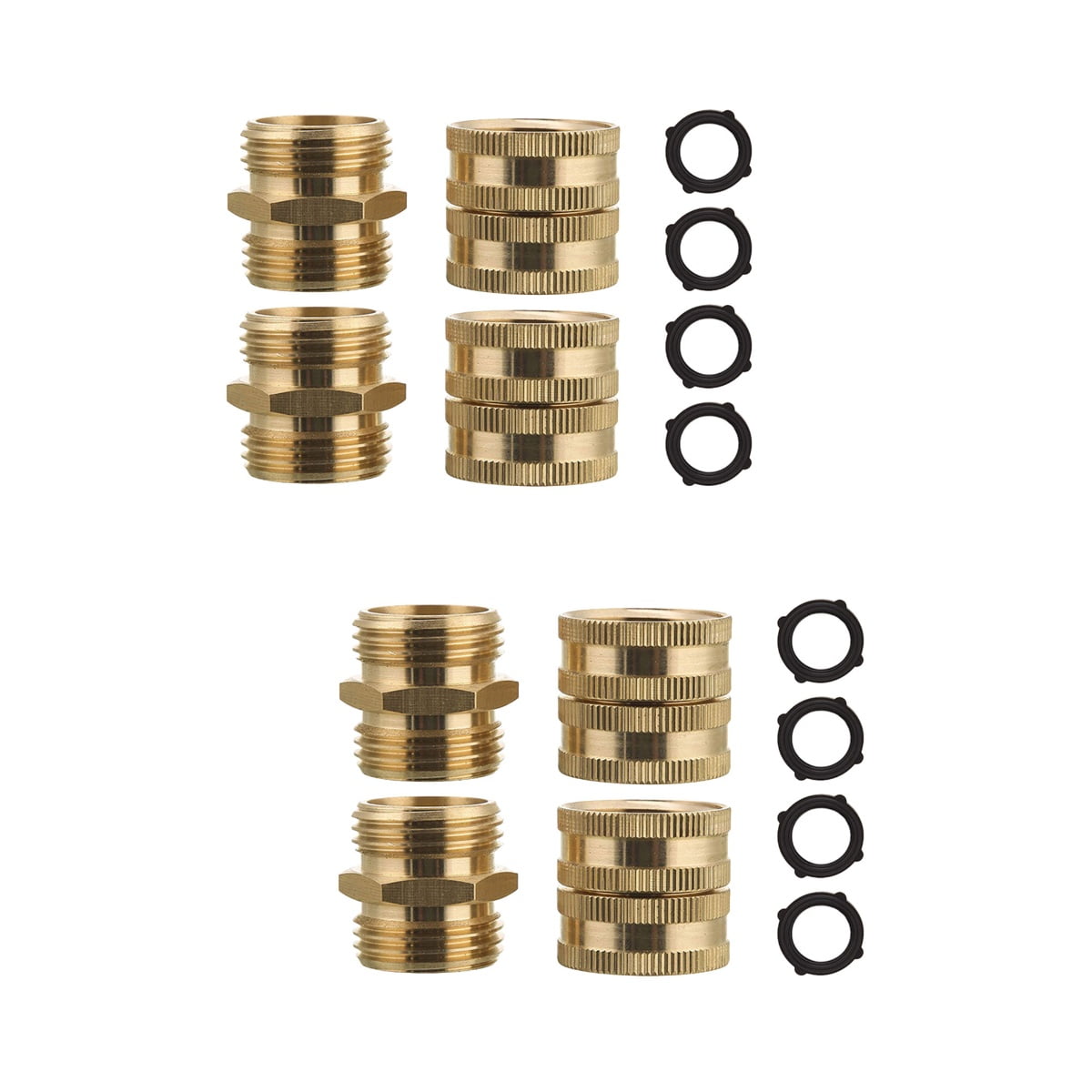 Raindrops 4 Pairs of Garden Hose Fittings 3/4 Quick Connector Water ...