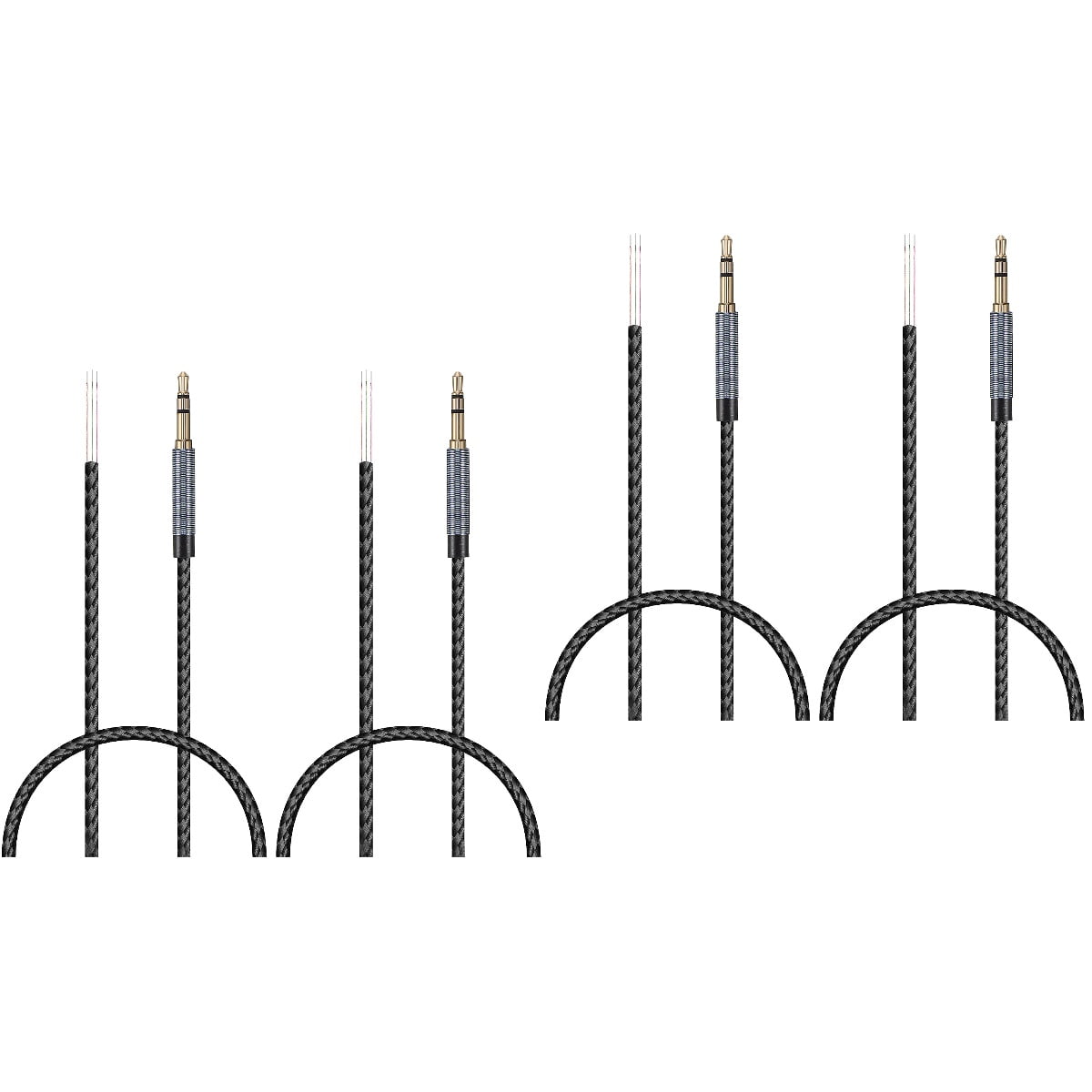 Raindrops 4 Pcs Audio Cables 3.5mm Audio Plug To Bare Wire Replacement ...