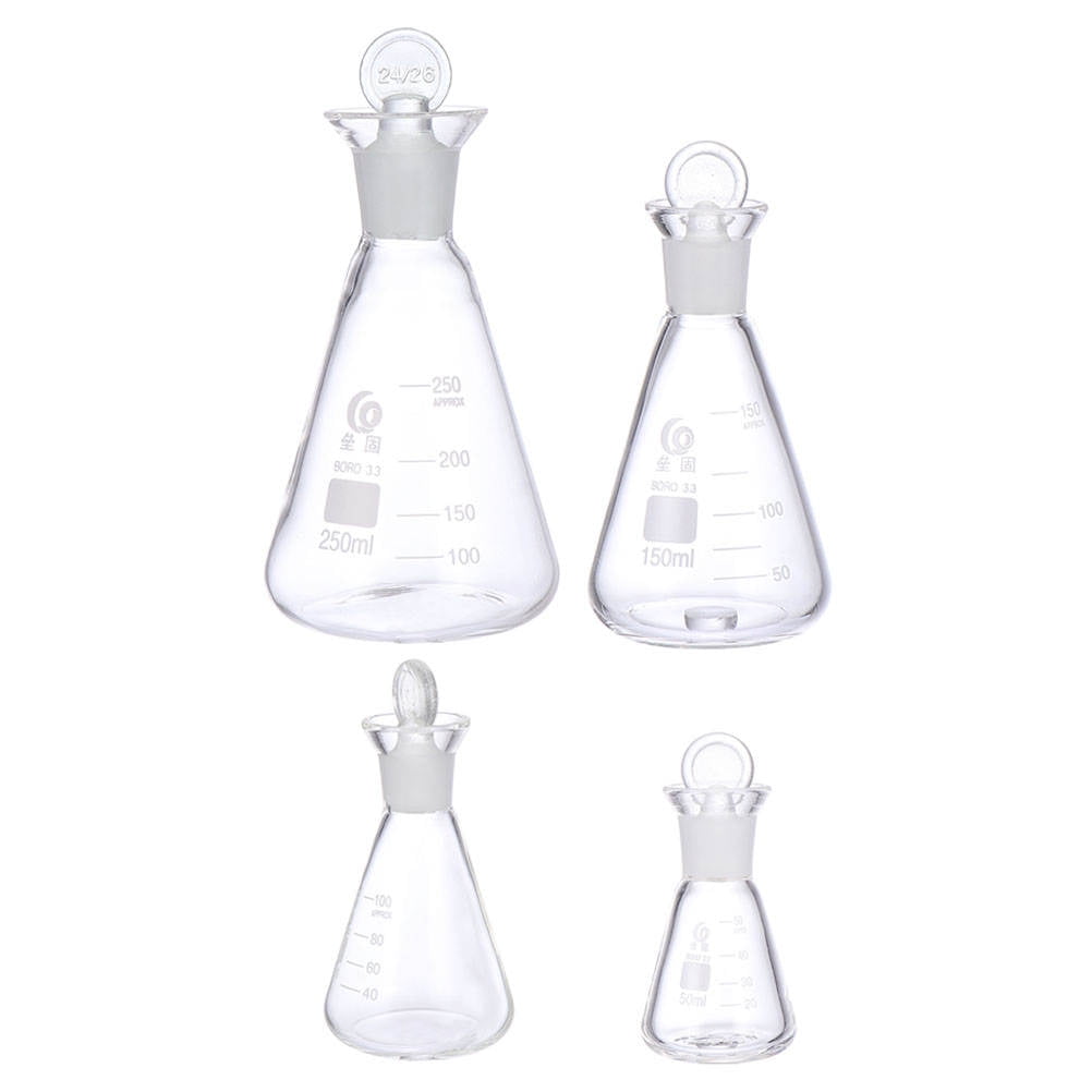 Raindrops 4 Pcs Beakers Iodine Flask High Temperature Resistant Flask ...
