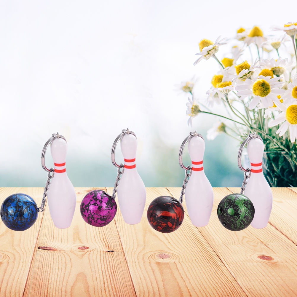 Raindrops 4 Pcs Bowling Party Favors for Kids Decoration Cute Keychain ...