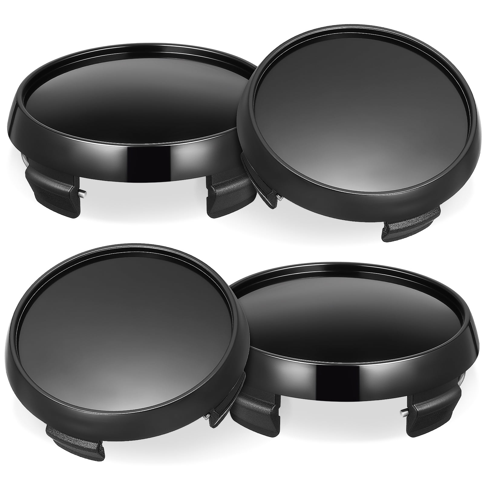 Raindrops 4 Pcs Center Wheel Caps Hubcaps 6.50X6.50X2.00CM Black ...