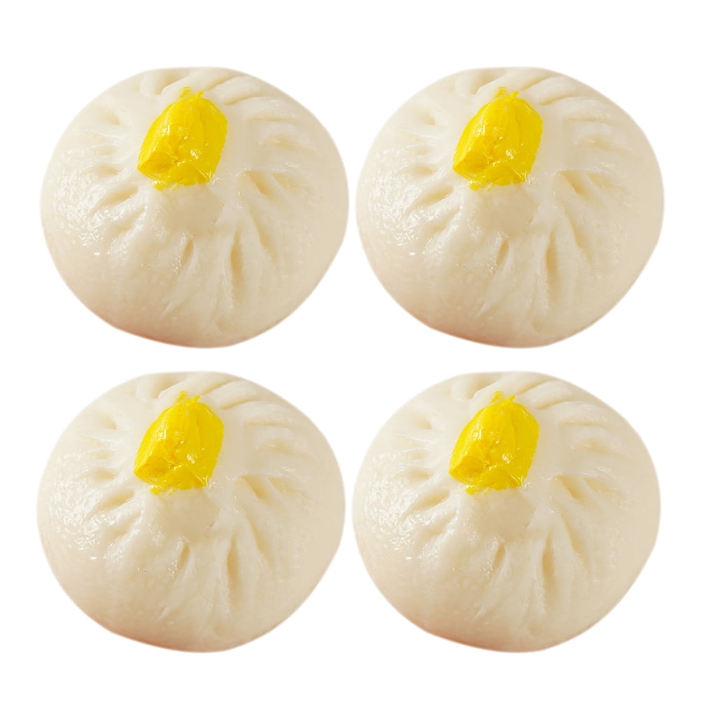 Raindrops 4 Pcs Claw Imitation Crab Roe Bun 5.50X5.50X3.50CM White ...