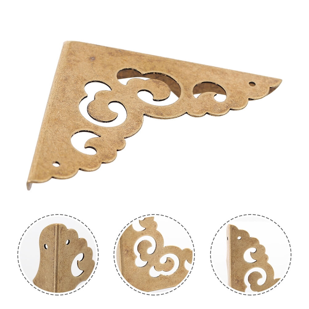 Raindrops 4 Pcs Copper Box Corner Protector Guard Furniture Vintage ...