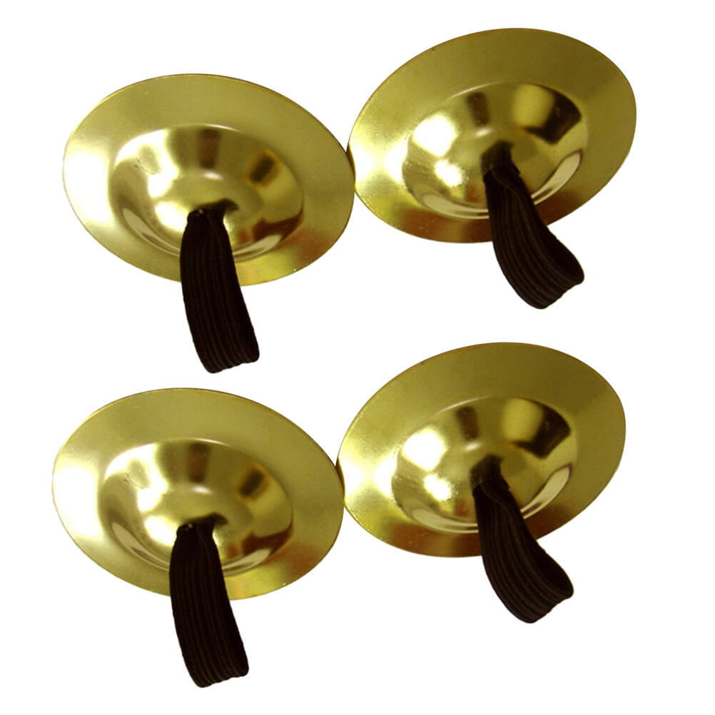 Raindrops 4 Pcs Copper Cymbal Finger Cymbals Musical Instrument for ...