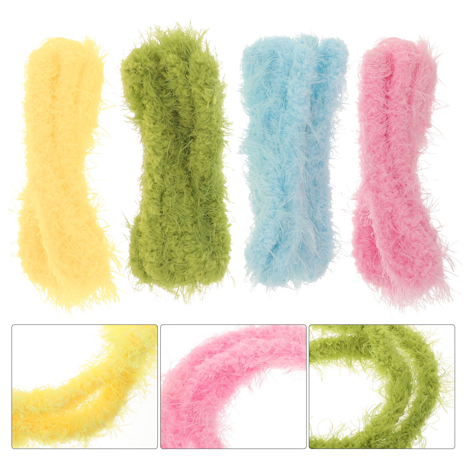 Raindrops 4 Pcs DIY Fluffy Twisted Rod Kids Wool Twisting Stick 106 ...