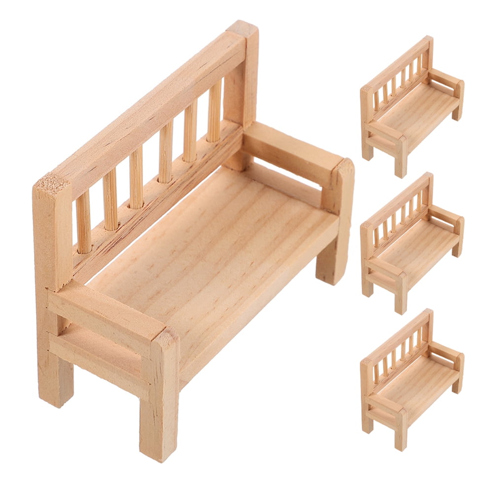 Raindrops 4 Pcs Doll Furniture Mini Garden Bench Model Child 8.00X6 ...