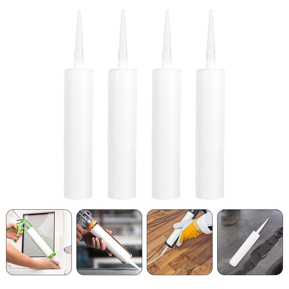 Raindrops 4 Pcs Empty Caulking Tubes Empty Hose 33.00X4.60X4.60CM White ...