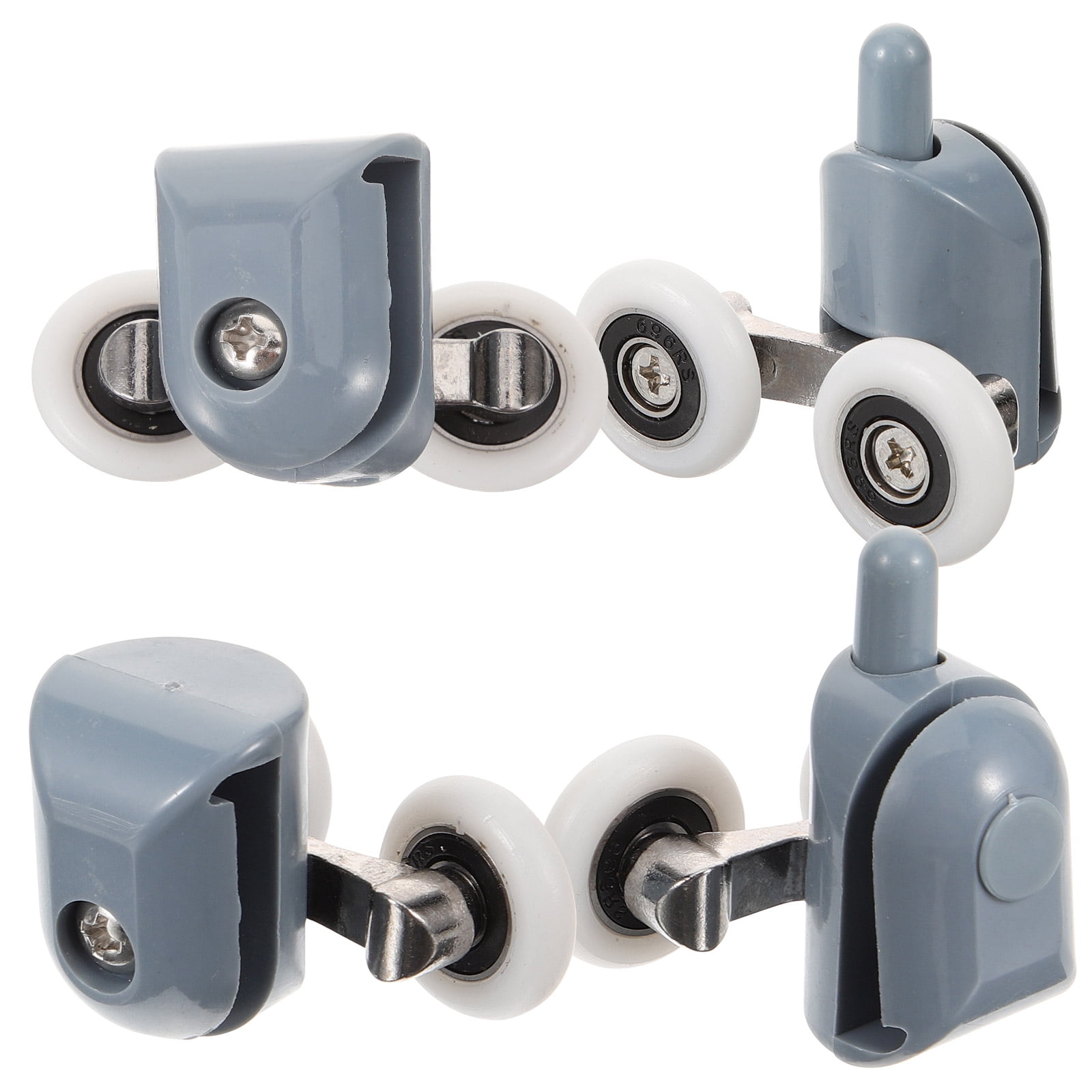 Raindrops 4 Pcs Glass Shower Door Parts Sliding Runners Riser Squeegee ...