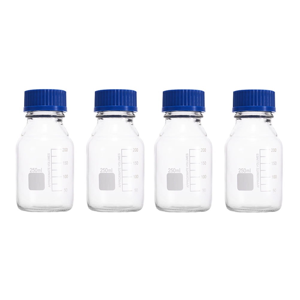 Raindrops 4 Pcs Glass Vial with Lid Small Vials Lids Container Clear ...