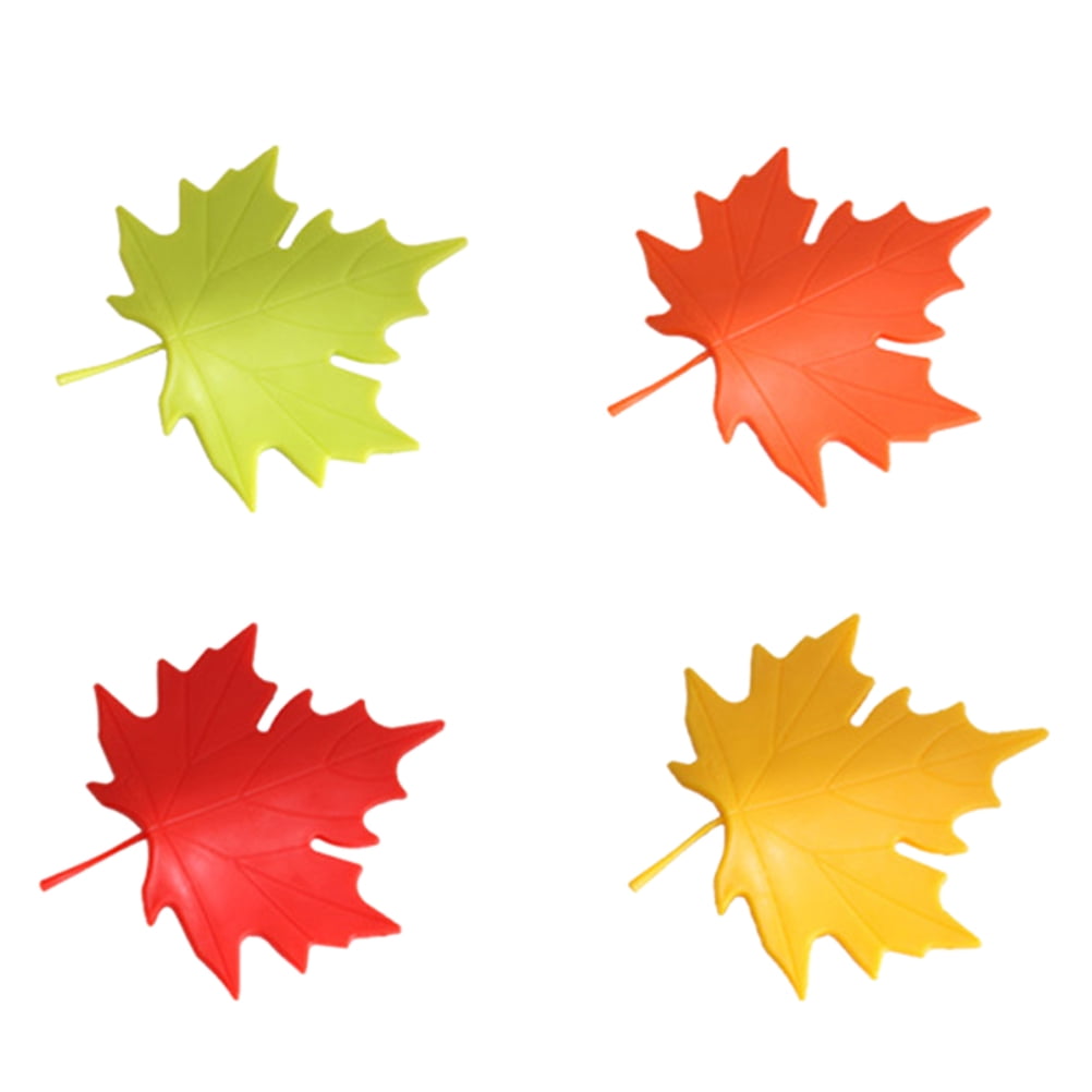 Raindrops 4 Pcs Leaf Door Stopper Fall Cutouts Stops Black Baby ...