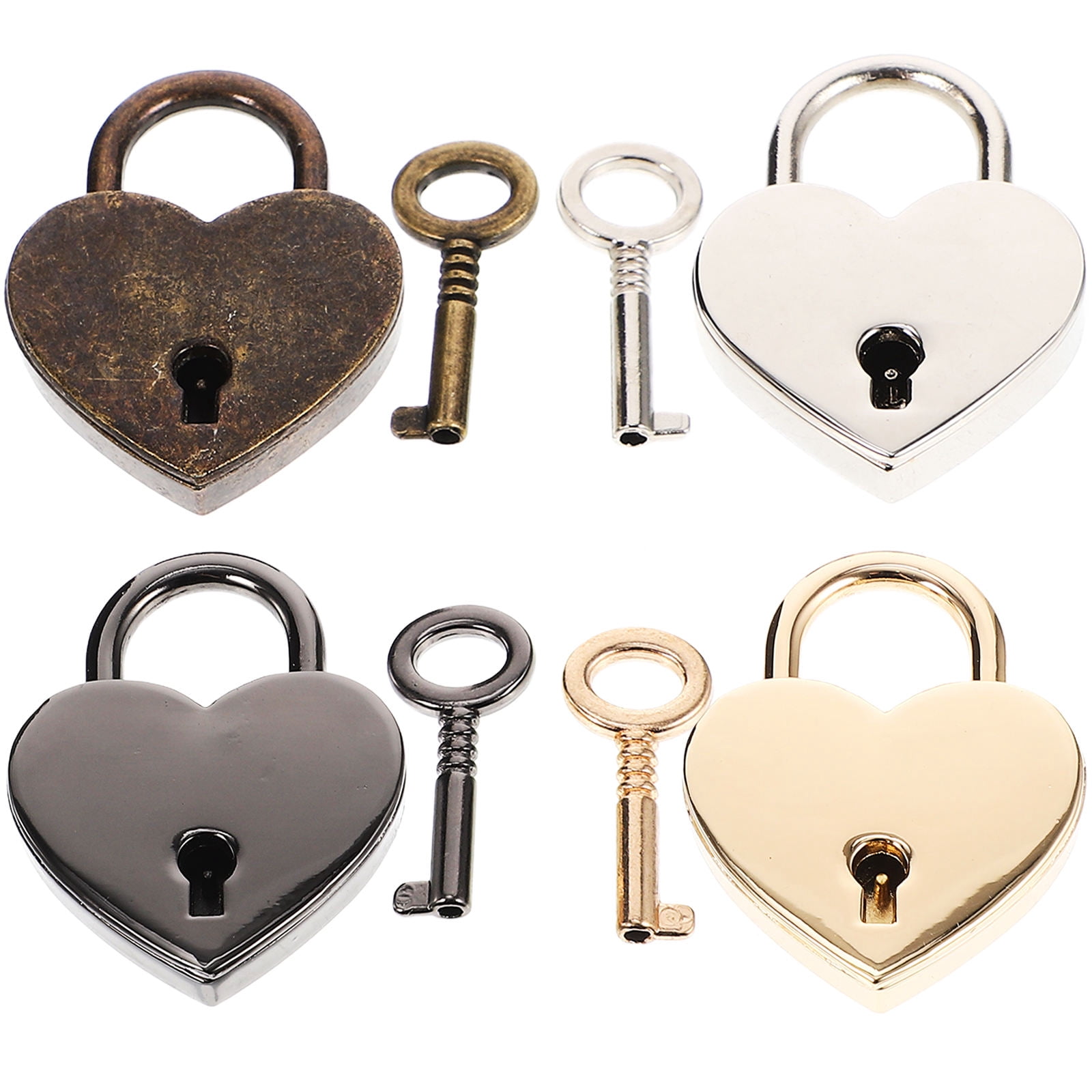 Raindrops 4 Pcs Mini Locker Storage with Key Small Jewelry Box Locks ...
