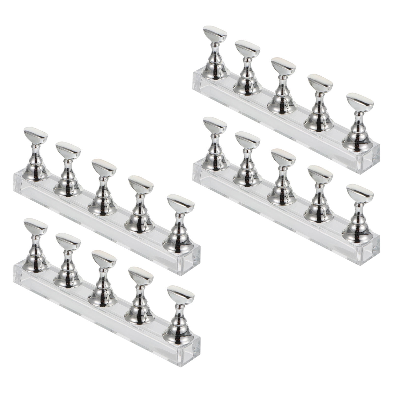 Raindrops 4 Pcs Nail Practice Stand Tips Holder Checkerboard Chessboard ...