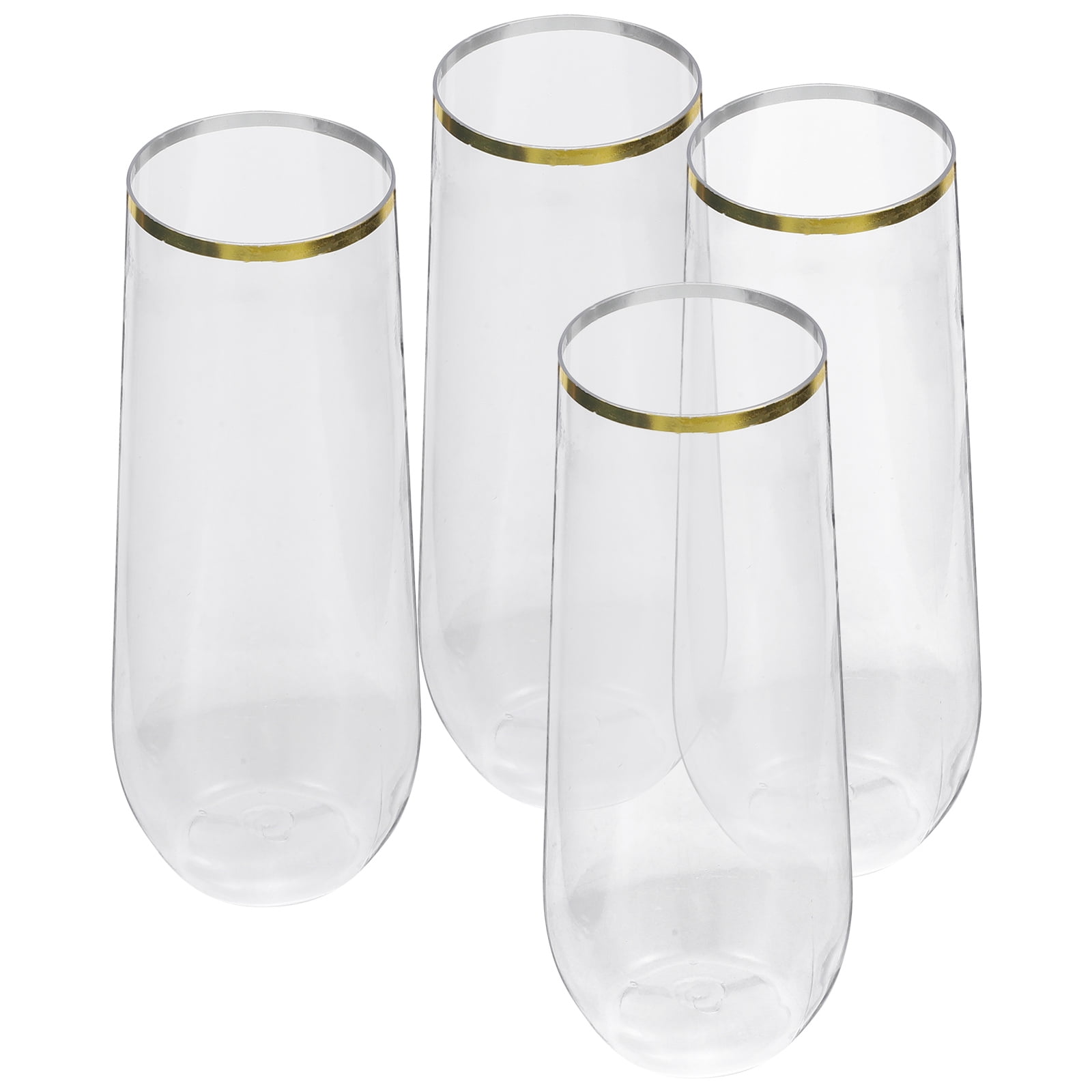 Raindrops 4 Pcs Plastic Liquor Cups Wedding Flutes Drinking Glasses ...