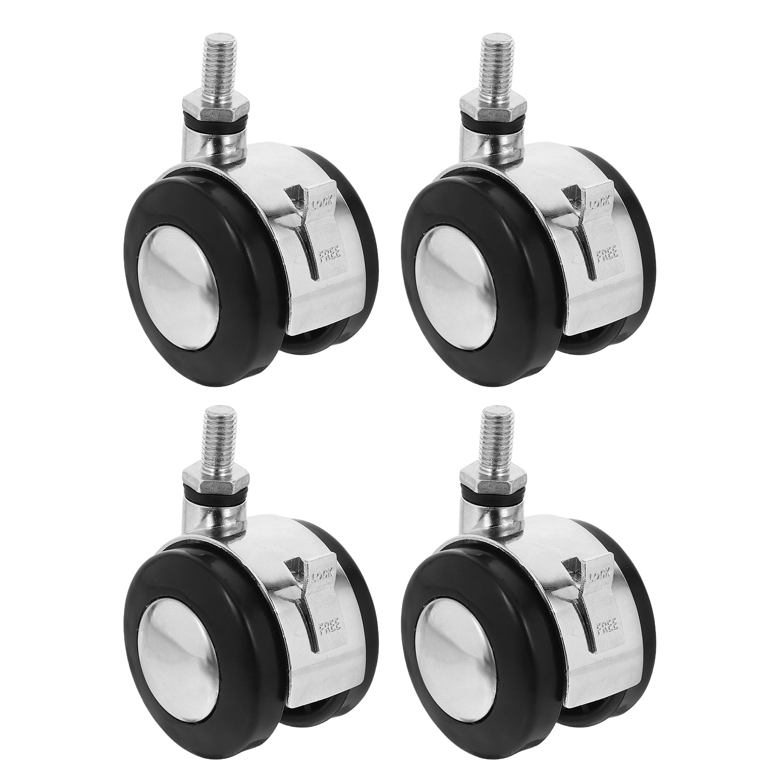 Raindrops 4 Pcs Portable Hard Disk Swivel Chair Wheels Office Casters ...
