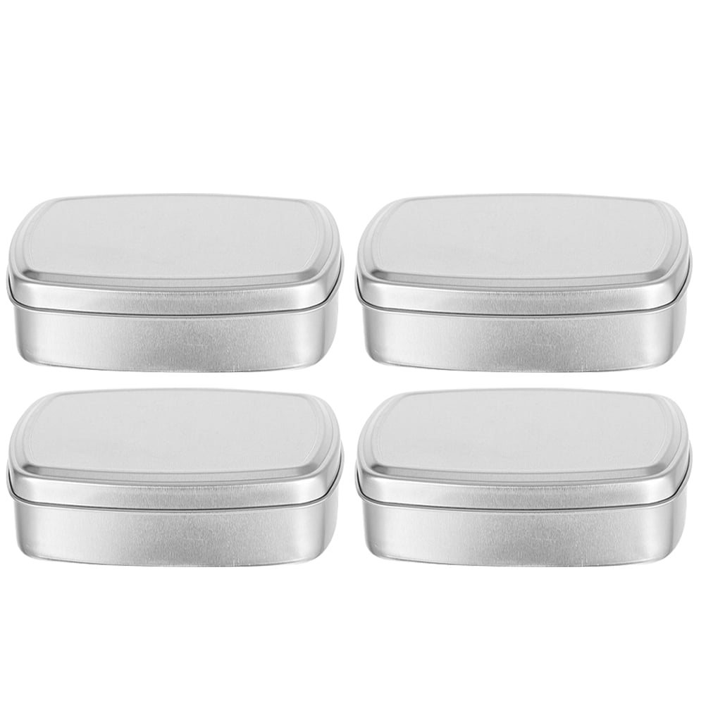 Raindrops 4 Pcs Rectangular Candies Tins with Lids Aluminum Box Scent ...