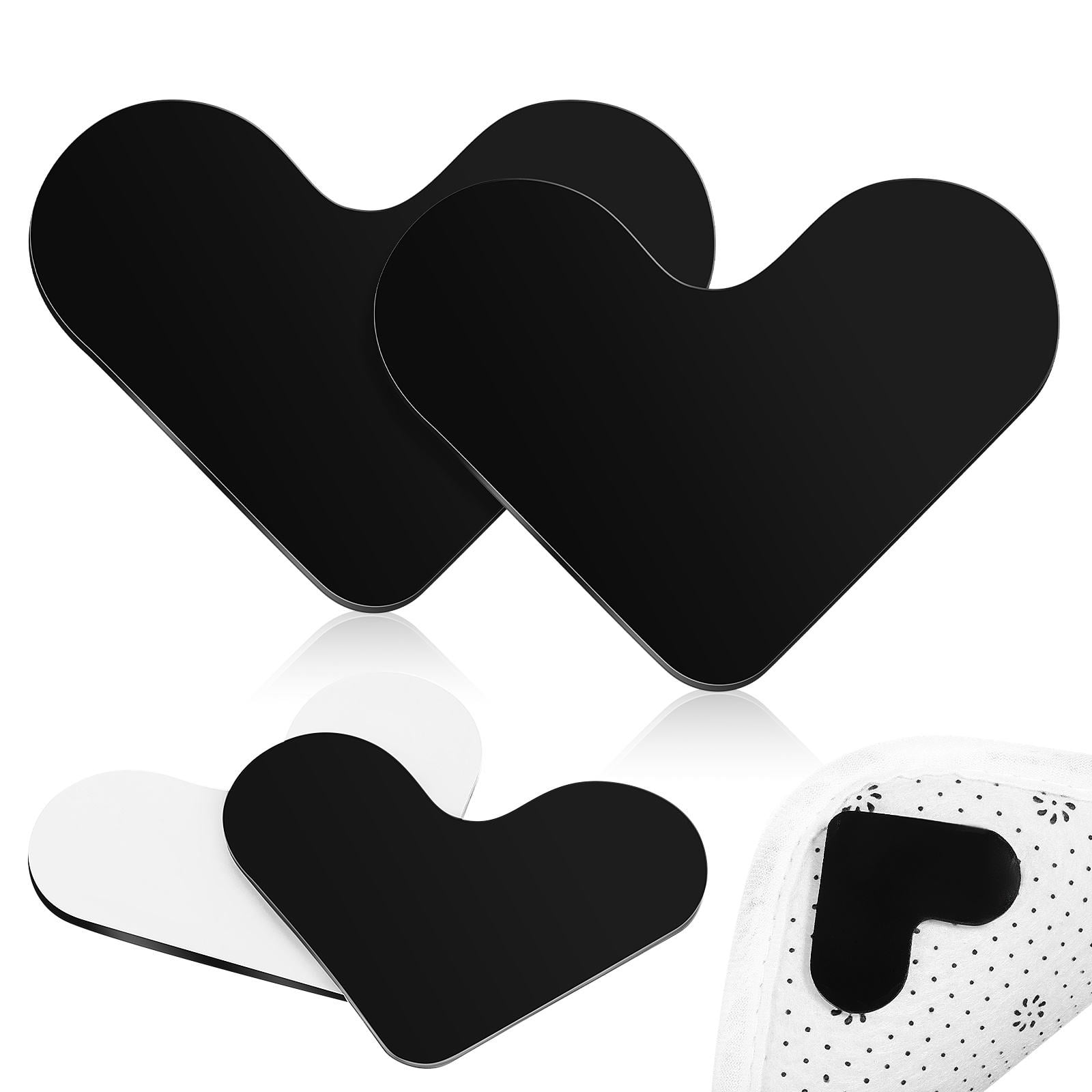 Raindrops 4 Pcs Rug Curl Stop Carpet Tape Heart Shape Gripper Stickers ...