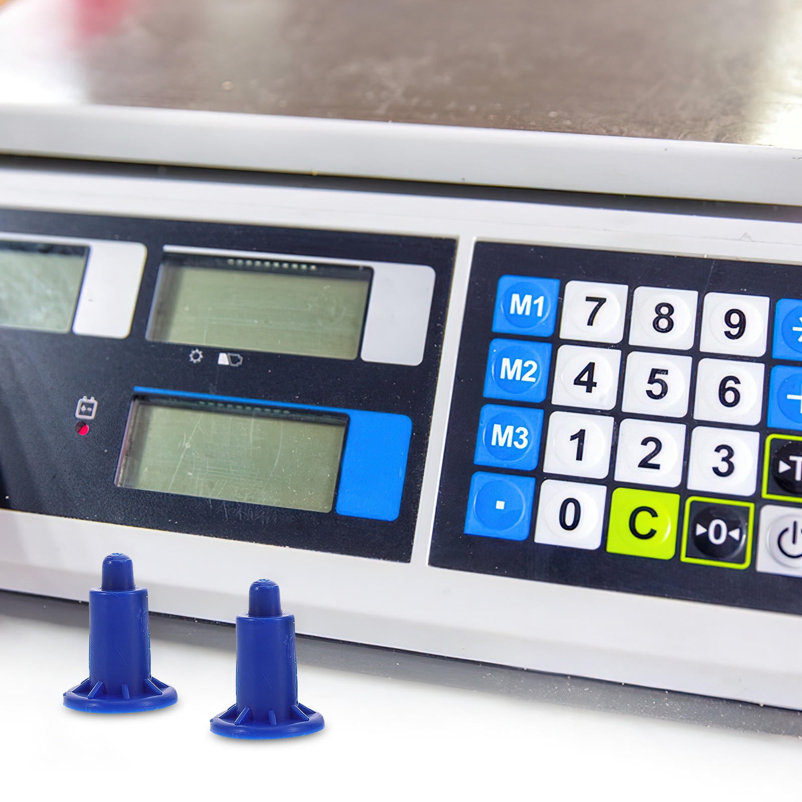 Raindrops 4 Pcs Scale Leg Bracket Weighing Scale Foot Pads Blue Plastic Accuracy Enhancement ...