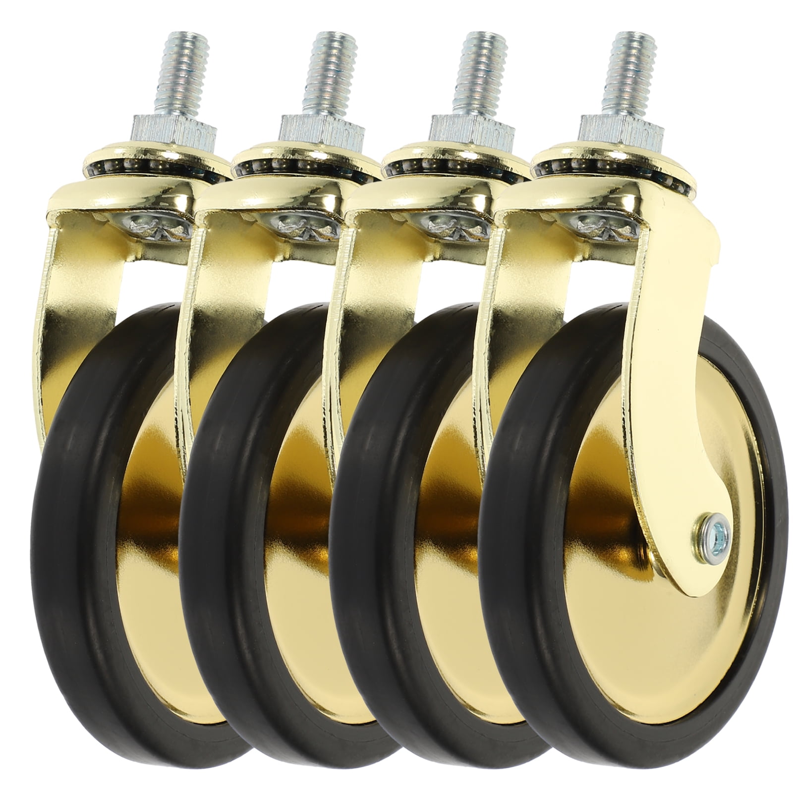 Raindrops 4 Pcs Swivel Casters Small Fixed Wheels Pully Stainless Steel ...