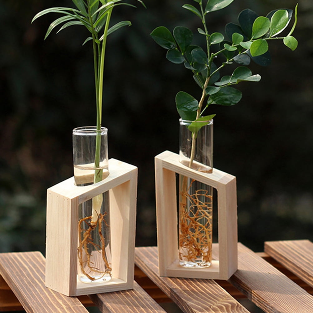 Raindrops 4 Pcs Test Tube Vase Plant Terrarium Outdoor Bud Vases Pots ...