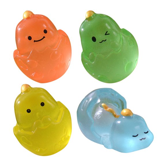 Raindrops 4 Pcs Tiny Dinosaur Figures Mini Animal Figurines Dinosaurs ...