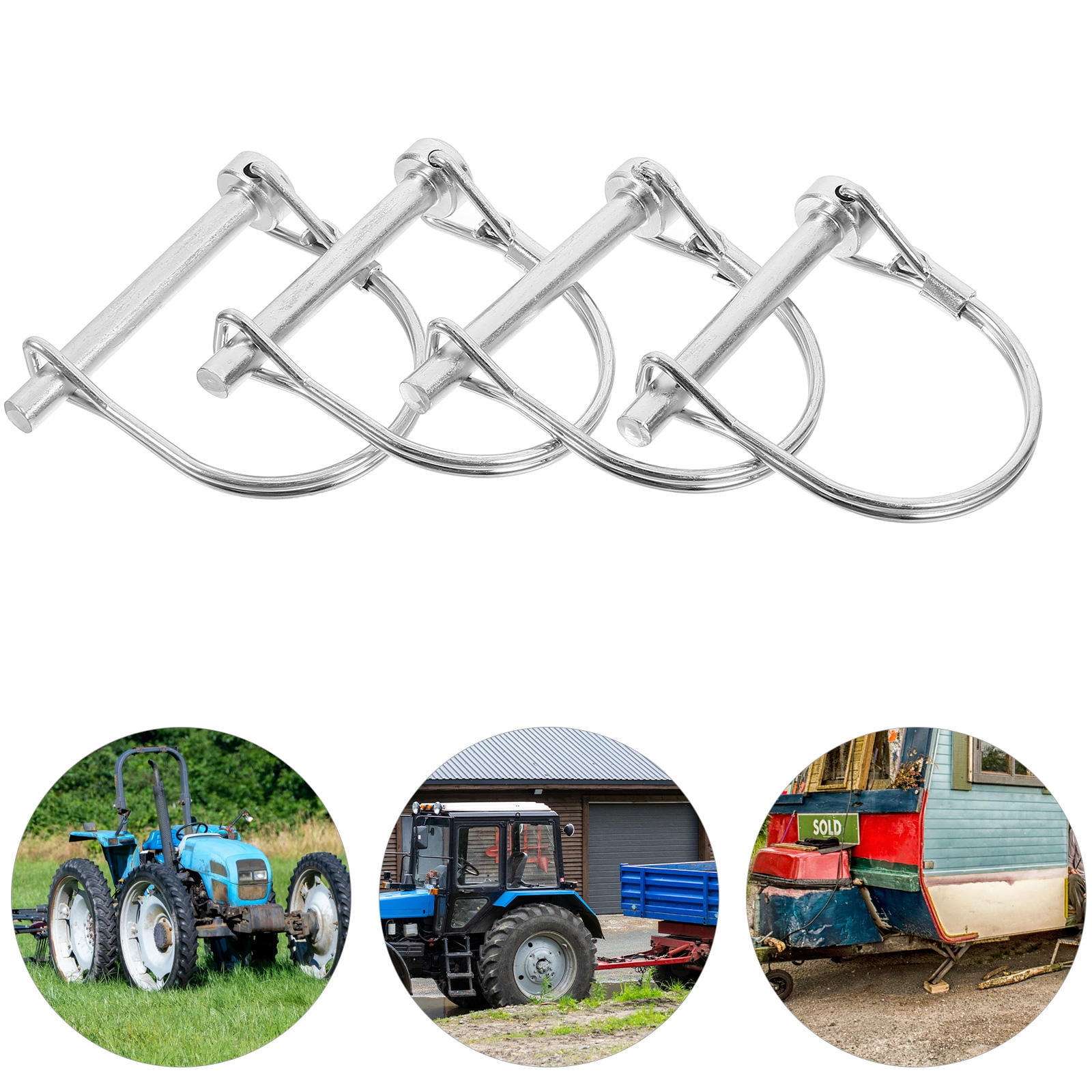 Raindrops 4 Pcs Trailer Hitch Pin and Clip Locking Galvanized Round ...