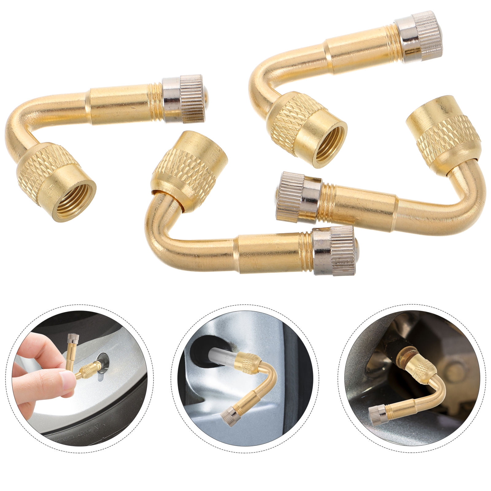 Raindrops 4 Pcs Valve Stem Extenders for Cars RVs Bicycles Motorcycles ...