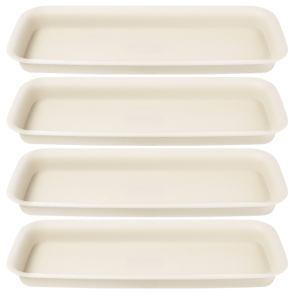 Raindrops 4 Pcs Waterproof Tray Outdoor Drainage Indoors Plants Beige ...