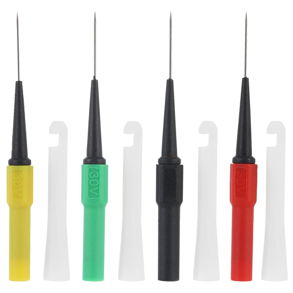 Raindrops 4 Pcs Wire Probe Multimeter Back Kit Piercing Needles Black ...