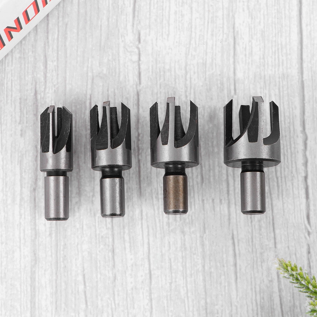 Raindrops 4 Pcs Wood Plug Cutters Straight Tapered Deep plug cutters ...