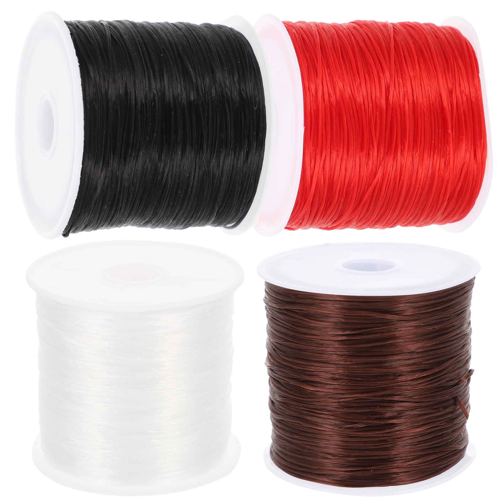 Raindrops 4 Rolls Beaded Wire Elastic Jewelry Necklace Cord Bracelet ...