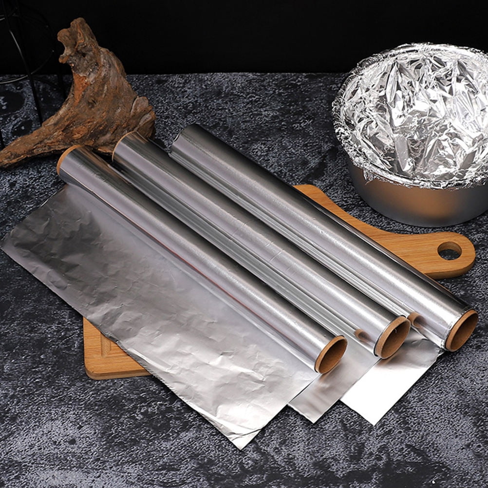 4 Rolls Aluminum Foil Grill Tin Foil Pie Pans Bowls High Temperature ...