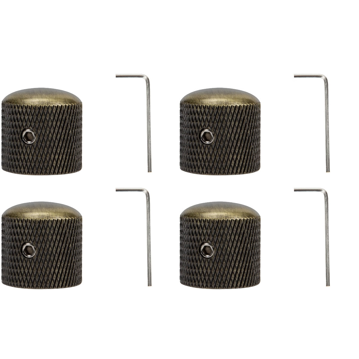 Raindrops 4 Sets Metal Volume Tone Dome Tone Guitar Control Knobs with ...