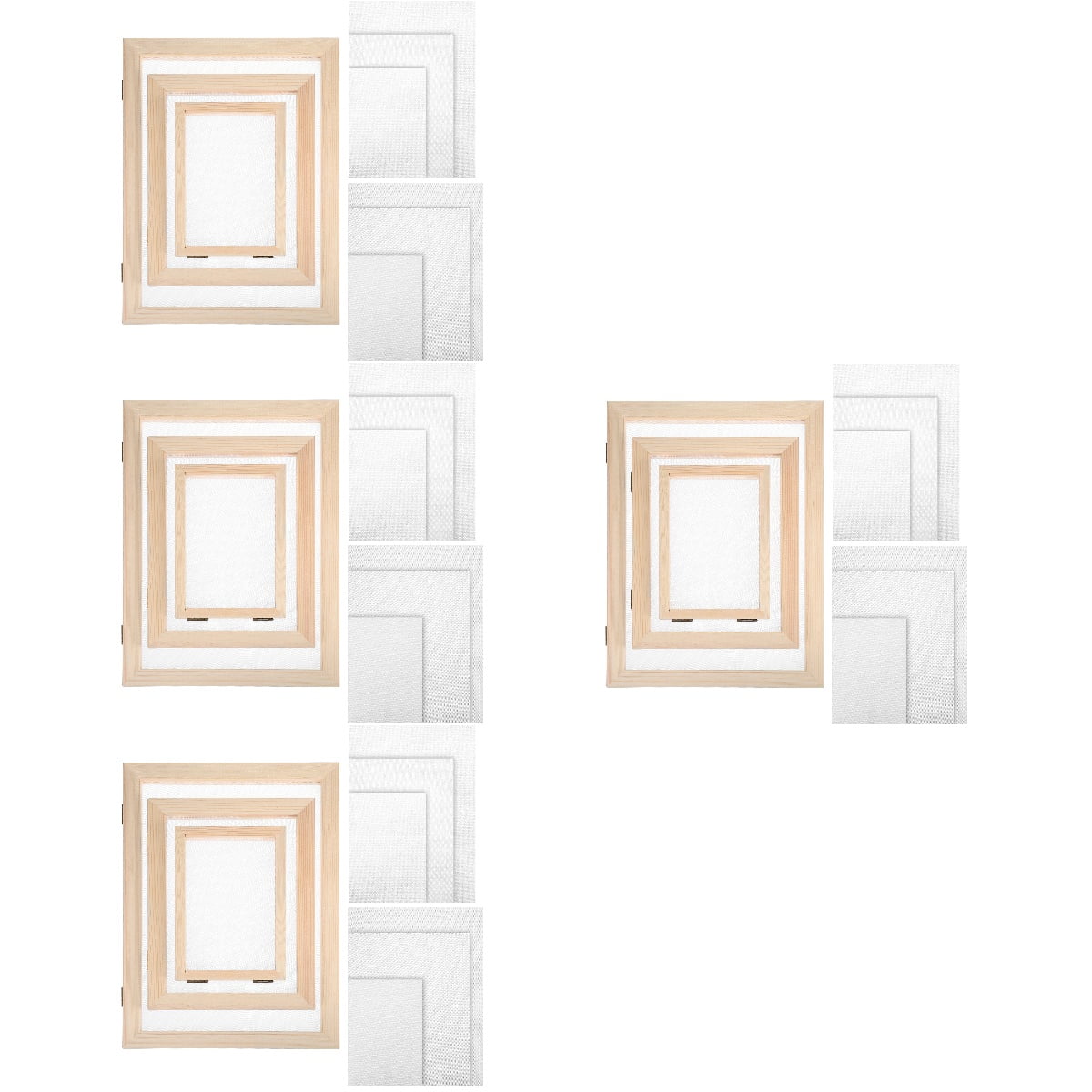 Raindrops 4 Sets Paper Making Kit Paper Making Screen Deckle Mold with ...