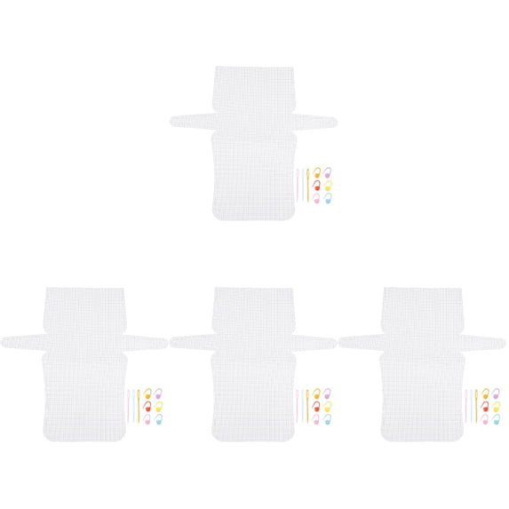 Raindrops 4 Sets Plastic Mesh Bag Sheet Mesh Plastic Canvas Sheet DIY ...