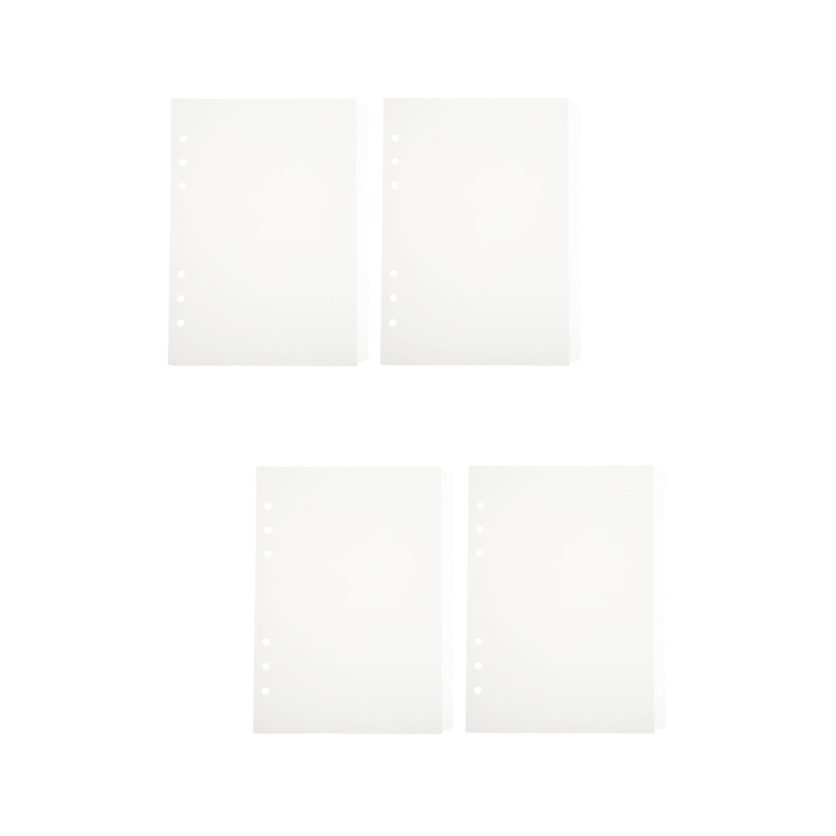 Raindrops 4 Sets Simple And Translucent 6-hole Binders Divider Pages ...