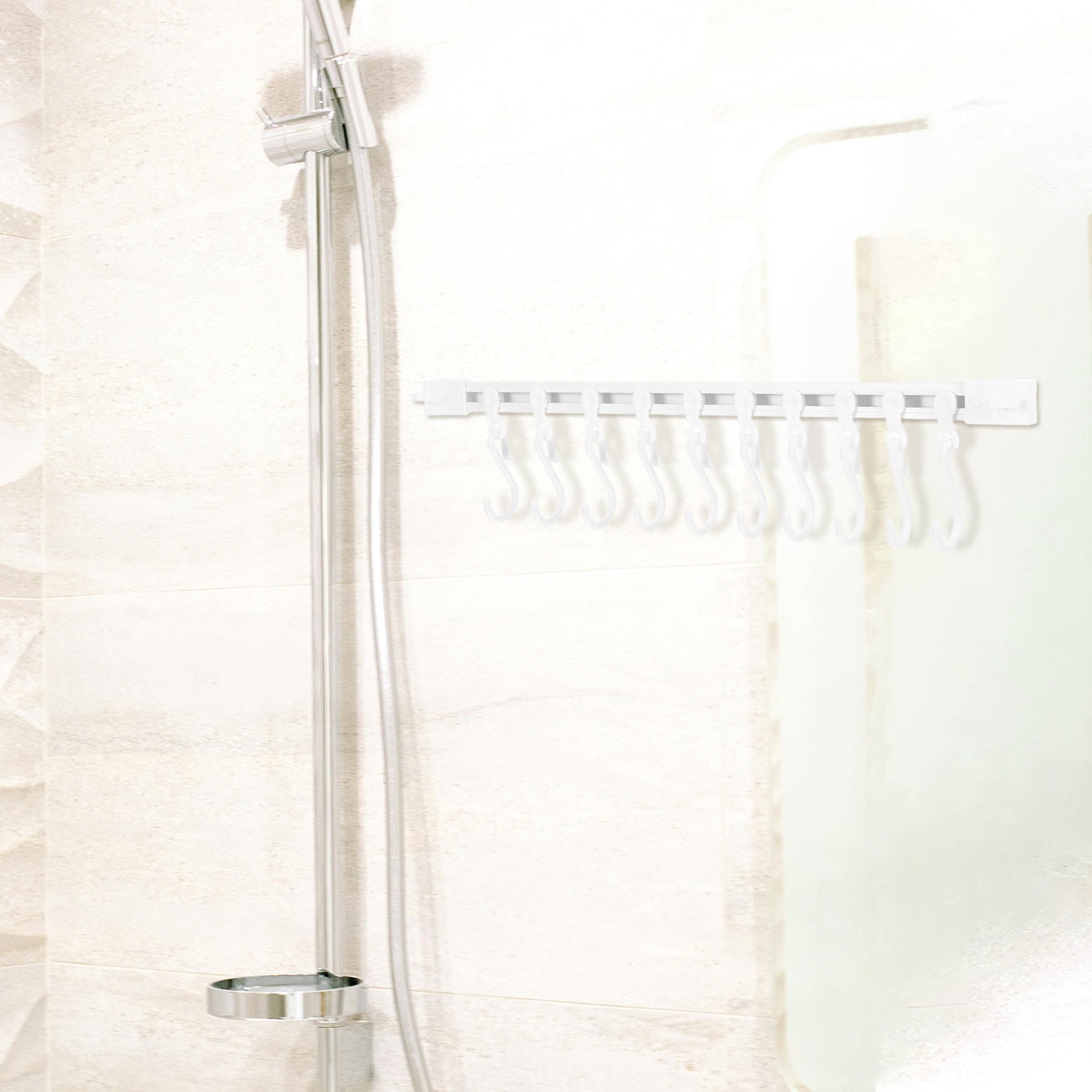 Raindrops 4 Sets Slide Rail Hook Multifunctional Wall-Mounted Hanger ...
