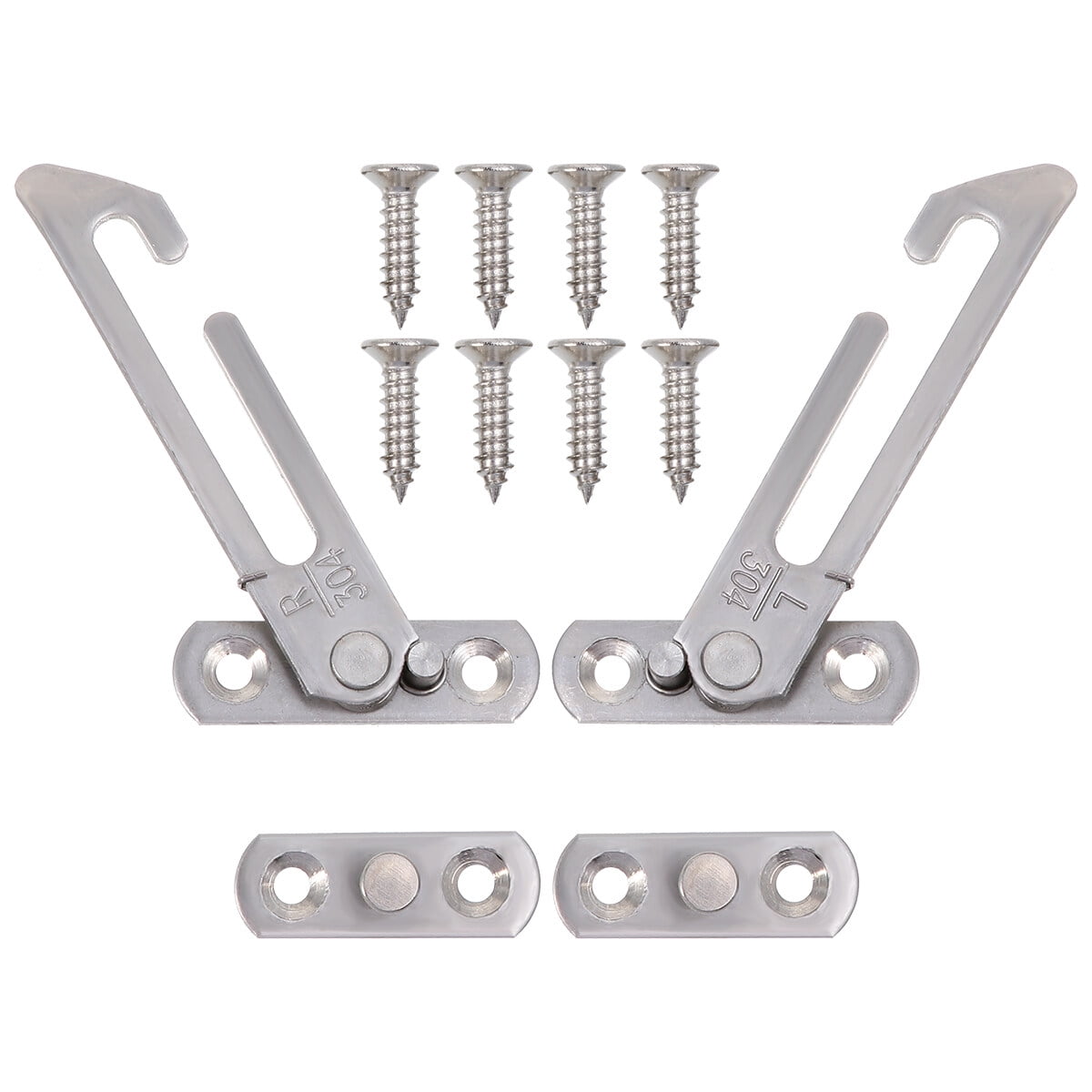 Raindrops 4 Sets Stainless Steel Casement Window Stopper Wind Bracing ...