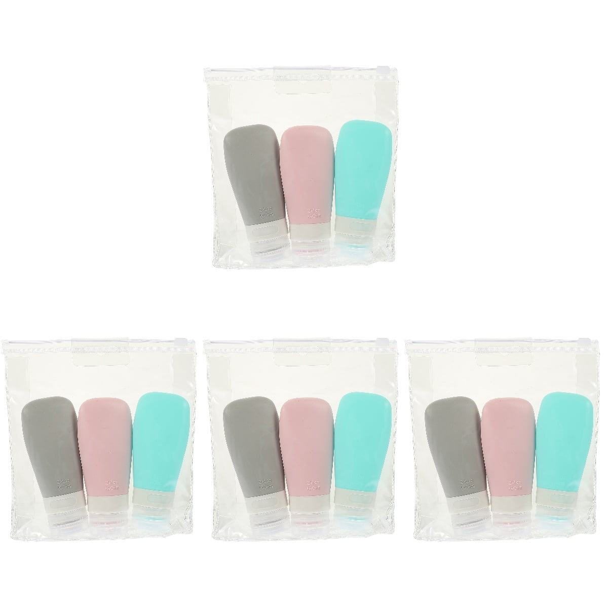 Raindrops 4 Sets of Leakproof Travel Bottles Silicone Lotion Dispenser ...