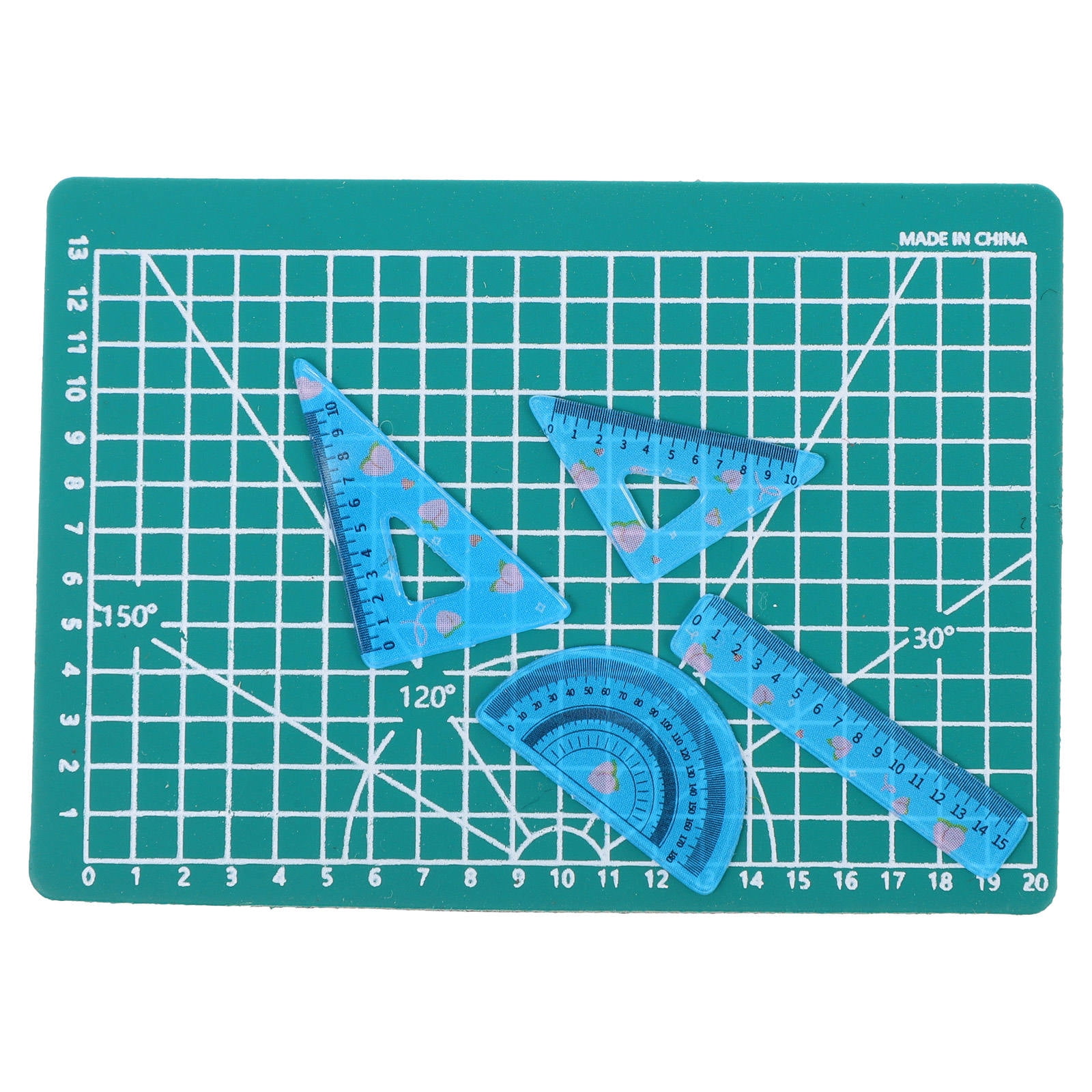 Raindrops 4 Sets of Simulation Ruler and Mat Miniature Ruler Decor Mini ...