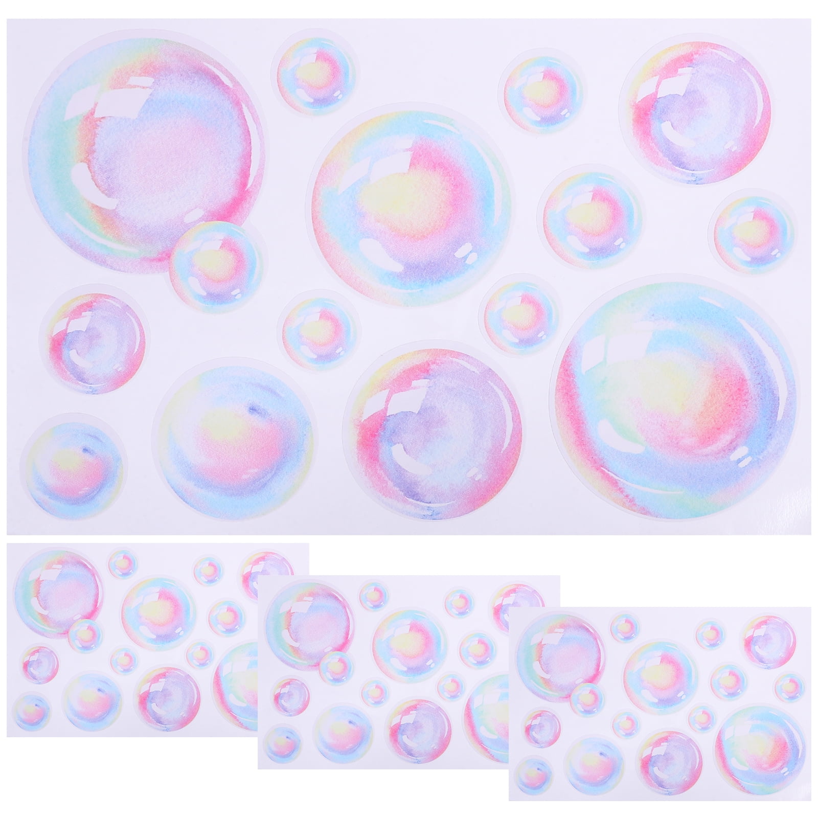 Raindrops ul Bubble Decor Removable Wall Stickers for Bathroom 4Pcs ...