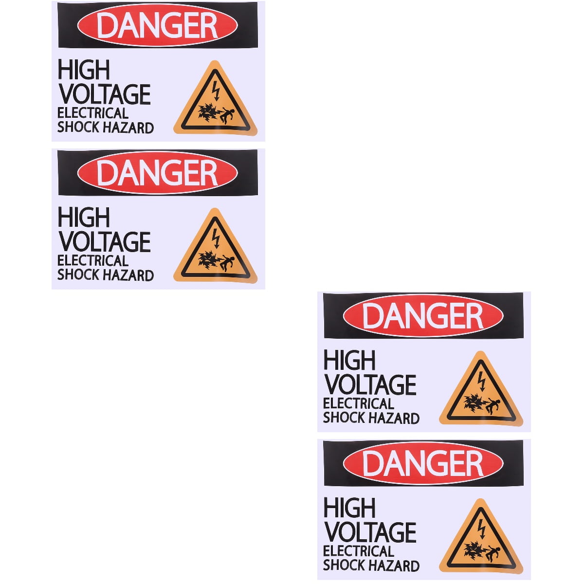 Raindrops 4 Sheets of High Voltage Stickers Safety Electric Warning ...