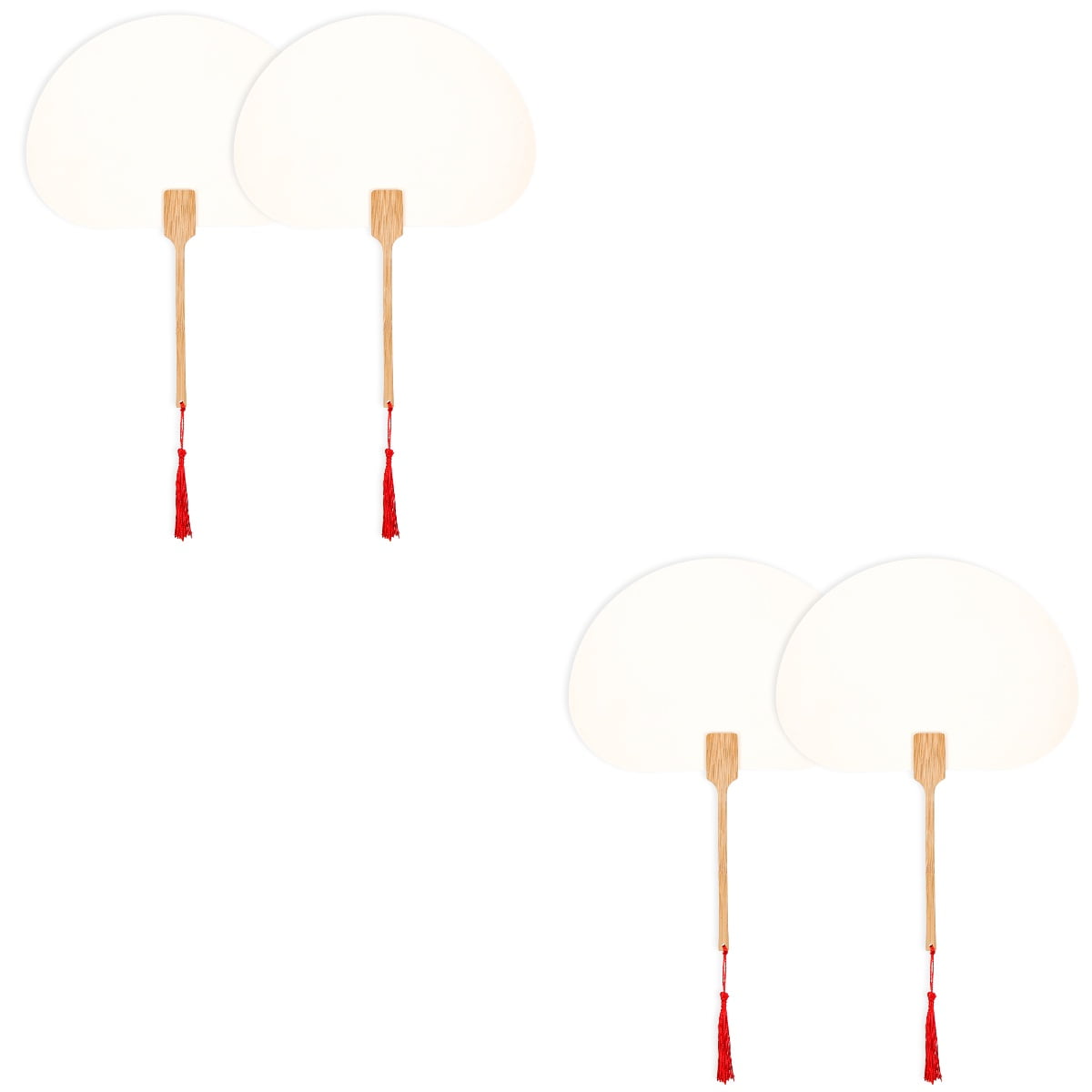 Raindrops 4 pcs Blank Graffiti Fan Decorative DIY Fan Children Painting ...