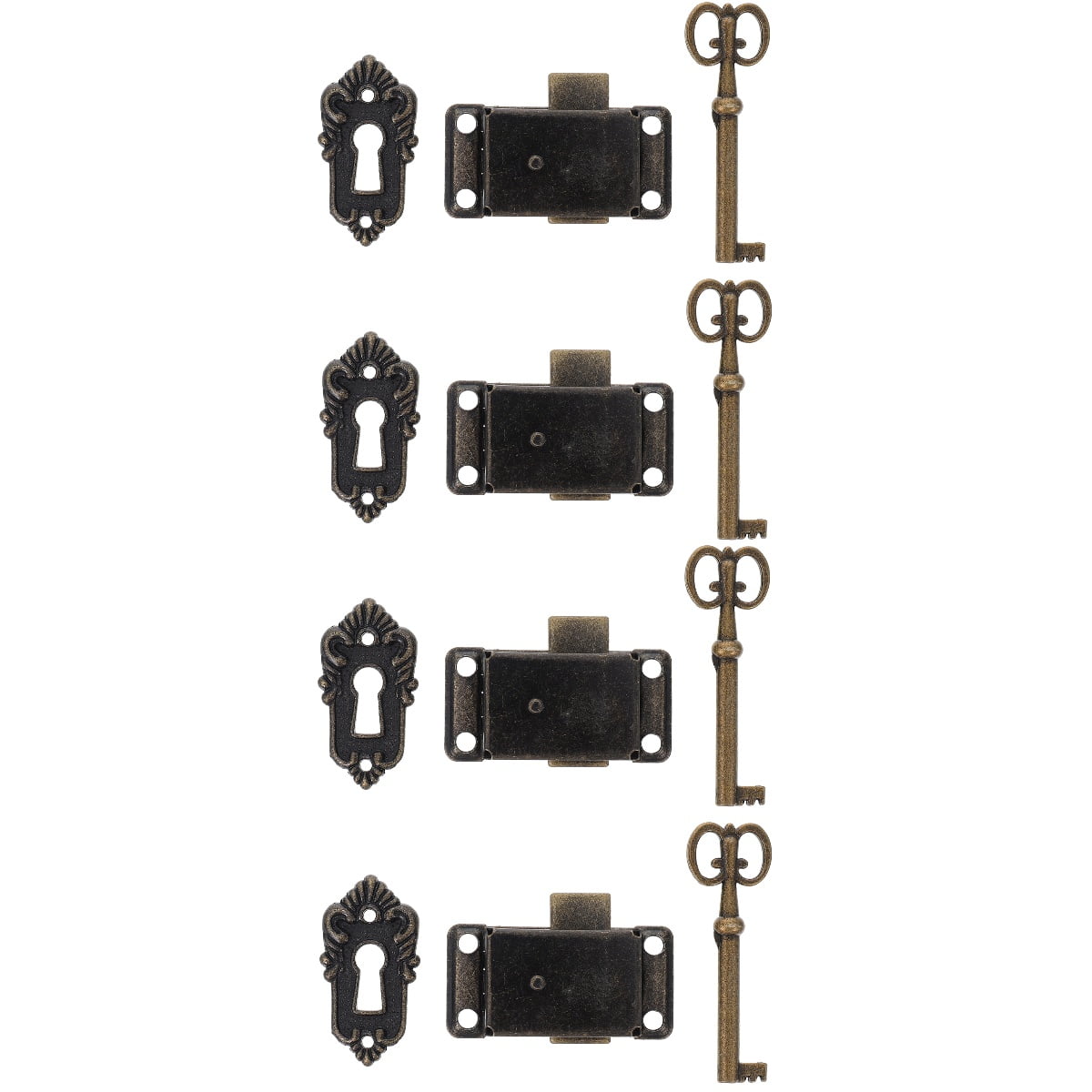 Raindrops 4 pcs Cabinet Door Locks Antique Locks Furniture Decorative ...