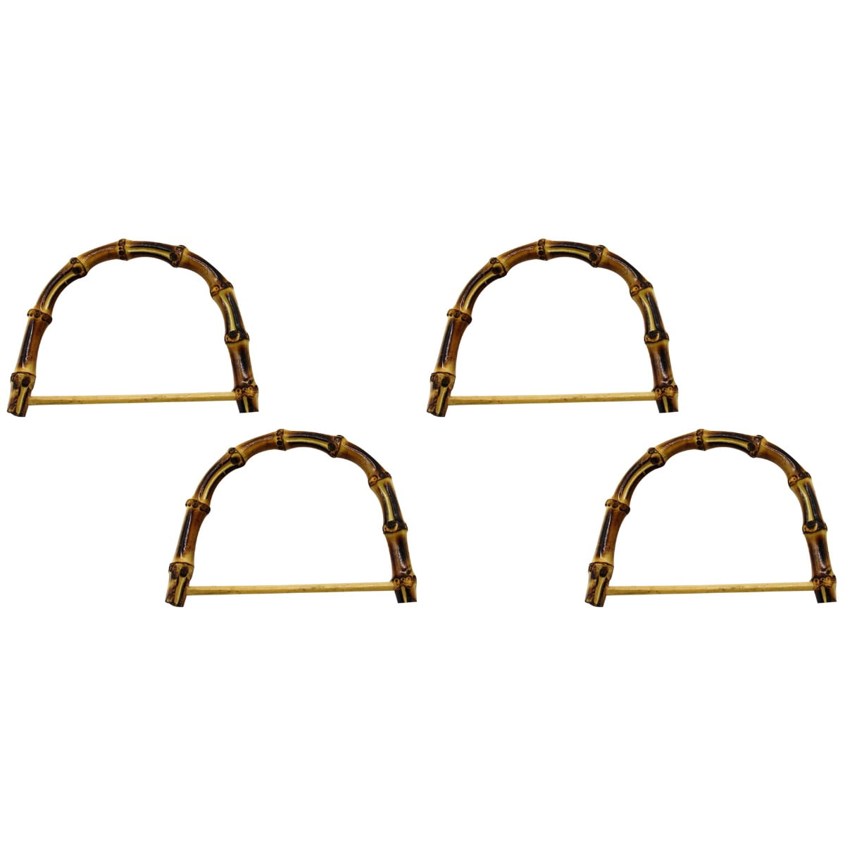 Raindrops 4 pcs DIY Bamboo Handles Handmade Bag Handles Bamboo D Type ...