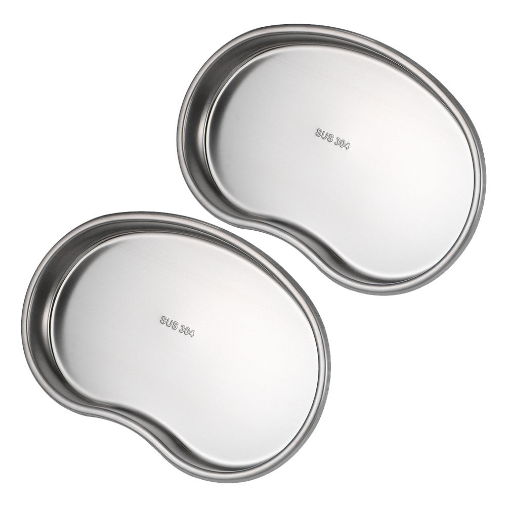 Raindrops 4 pcs Dental Tray Stainless Steel Tray Curved Tray Tooth ...