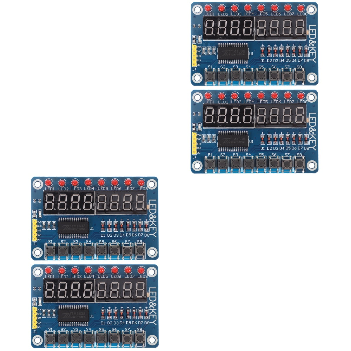 Raindrops 4 pcs LED Digital Tubes 8 Keys Display Module LED Display ...