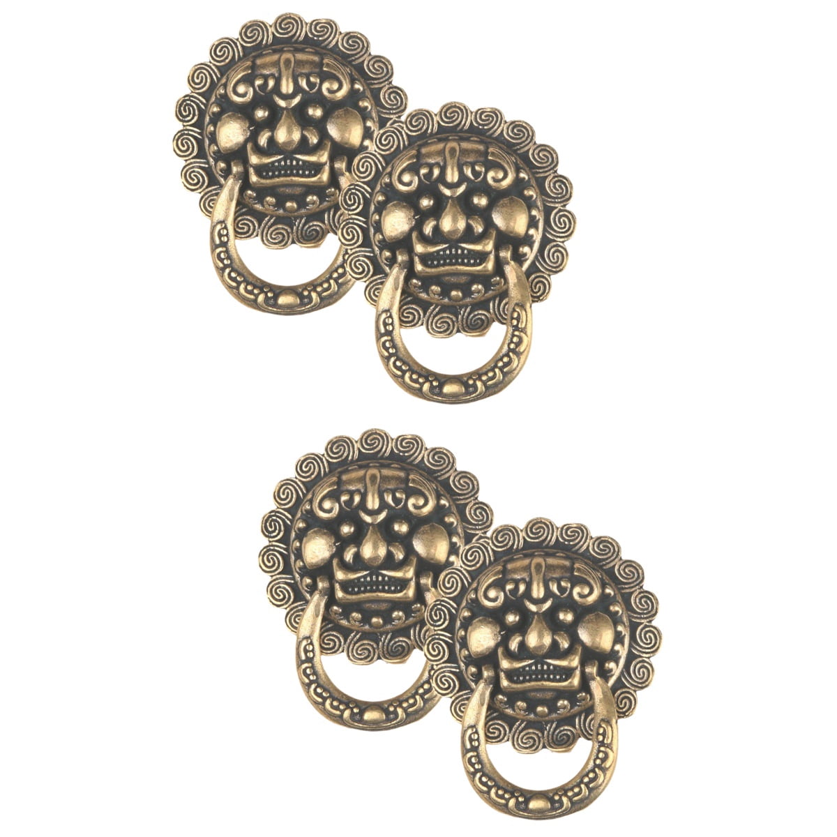 Raindrops 4 pcs Lion Head Luggage Metal Buckles Chinese Style Vintage ...
