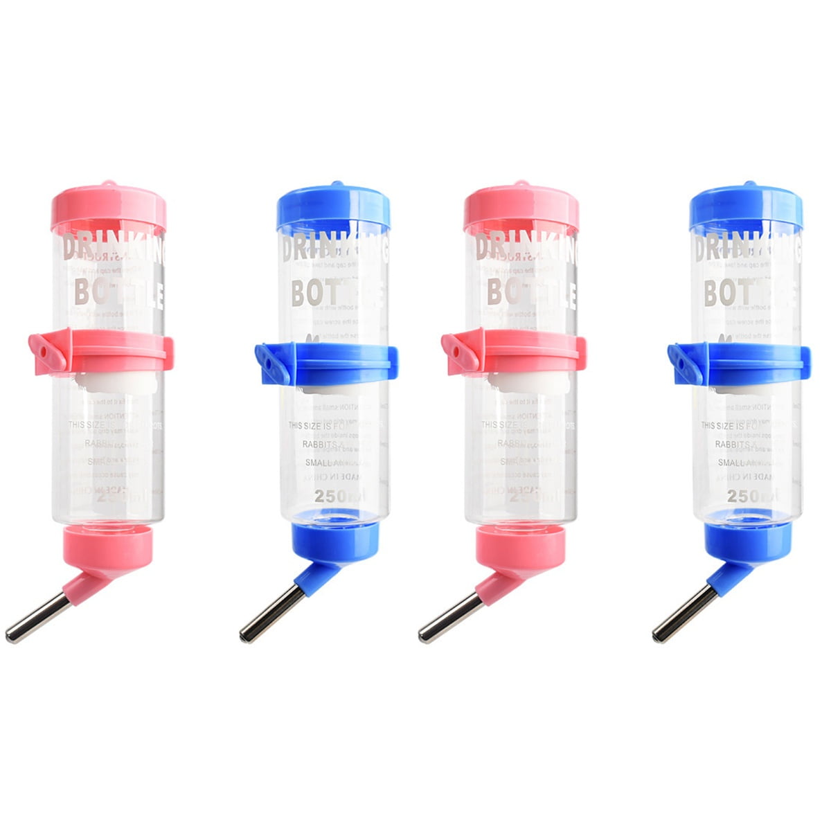 Raindrops 4 pcs Rabbit Drinking Bottles Small Pet Water Bottles Hanging ...