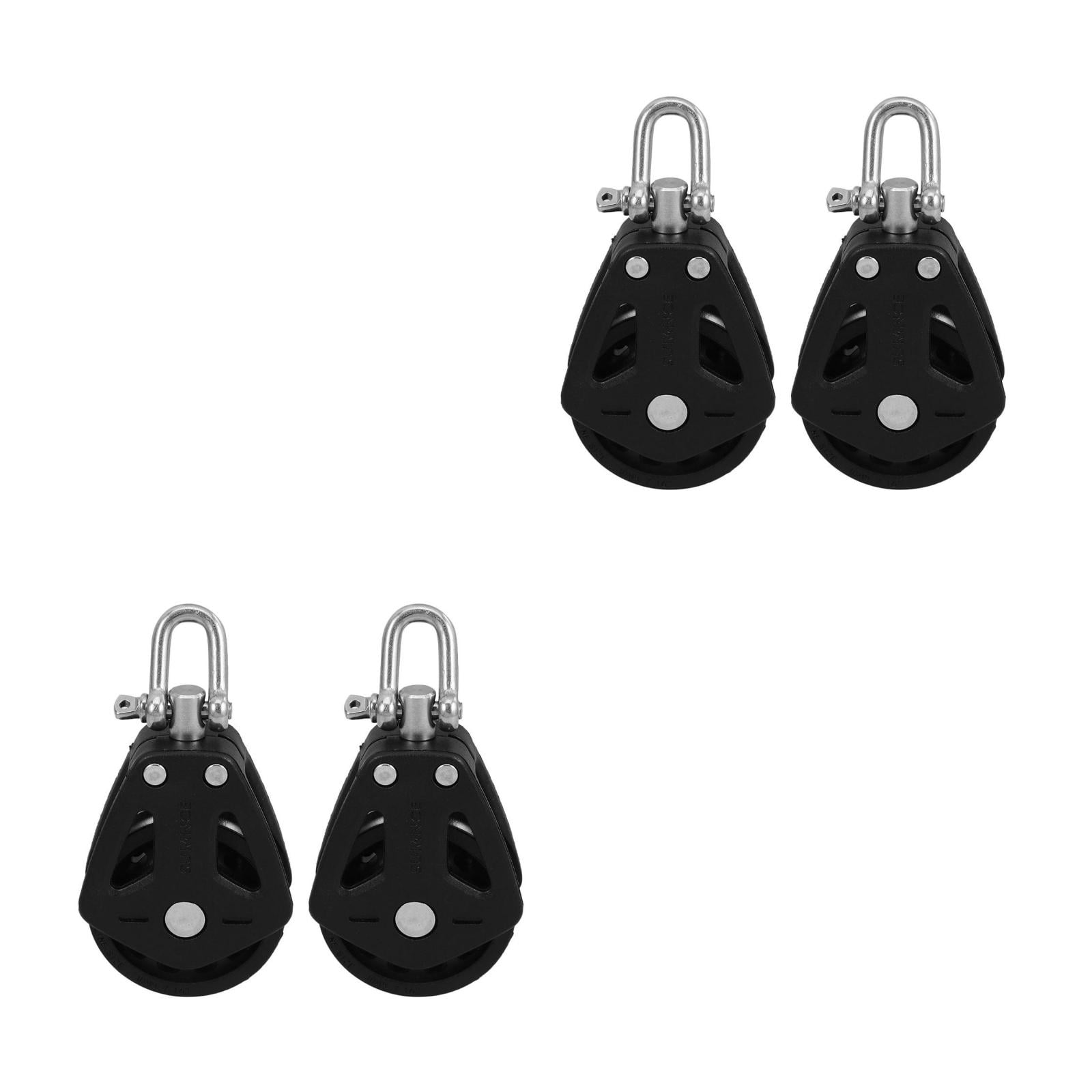 Raindrops 4 pcs Sailing Pulley Blocks Heavy Duty Swivel Lifting Rope ...
