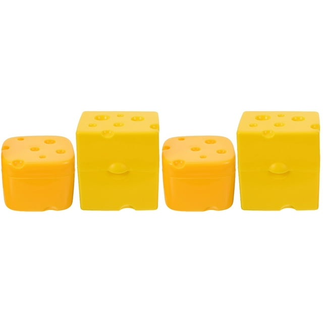 Raindrops 4 pcs Sliced Cheese Storage Container Plastic Cheese Storage ...